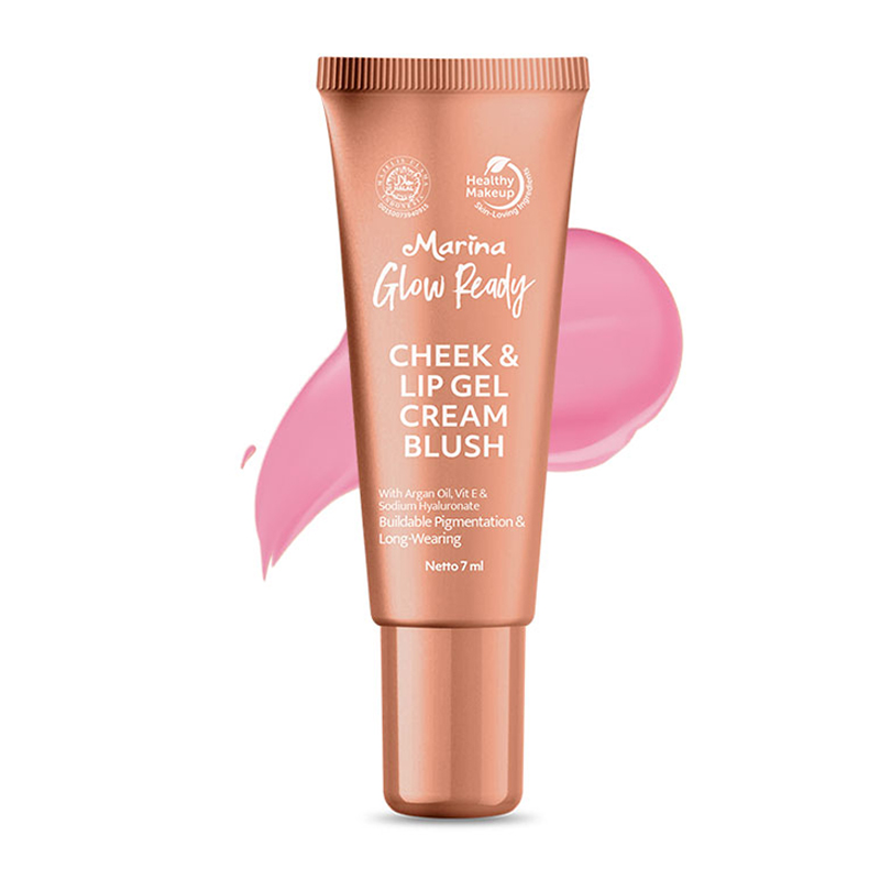 Jual Marina Glow Ready Cheek and Lip Gel Cream Blush Berry Crush 7ml ...
