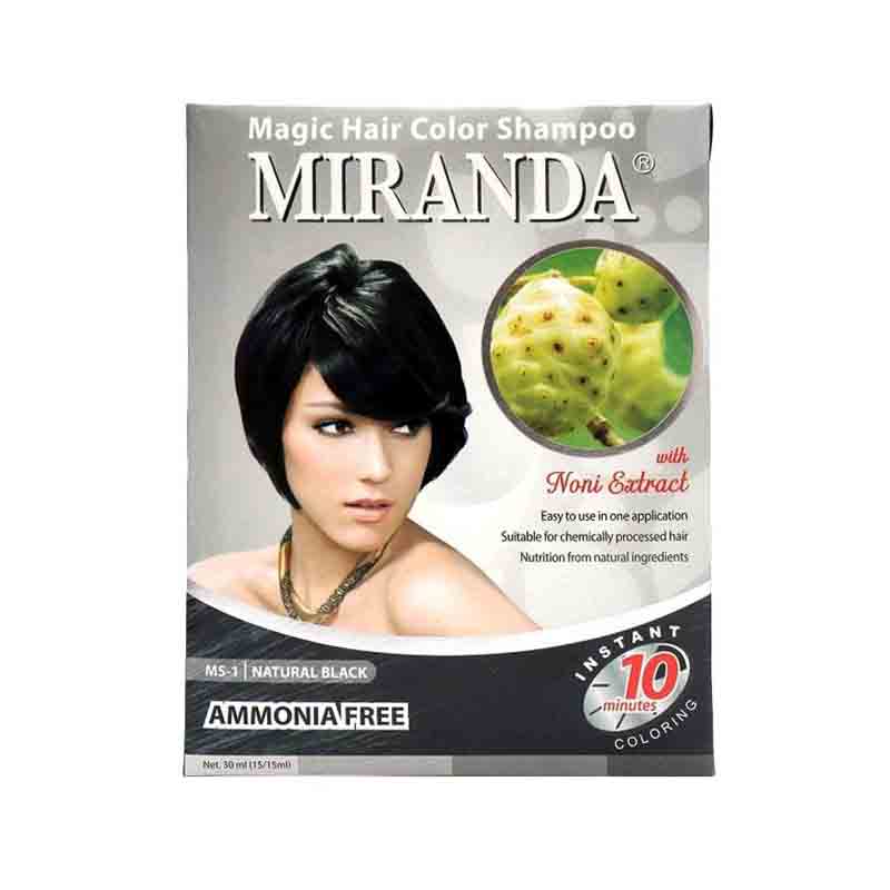 Jual Miranda Hair Magic Shampoo Natural Black 30ml - HBHoz